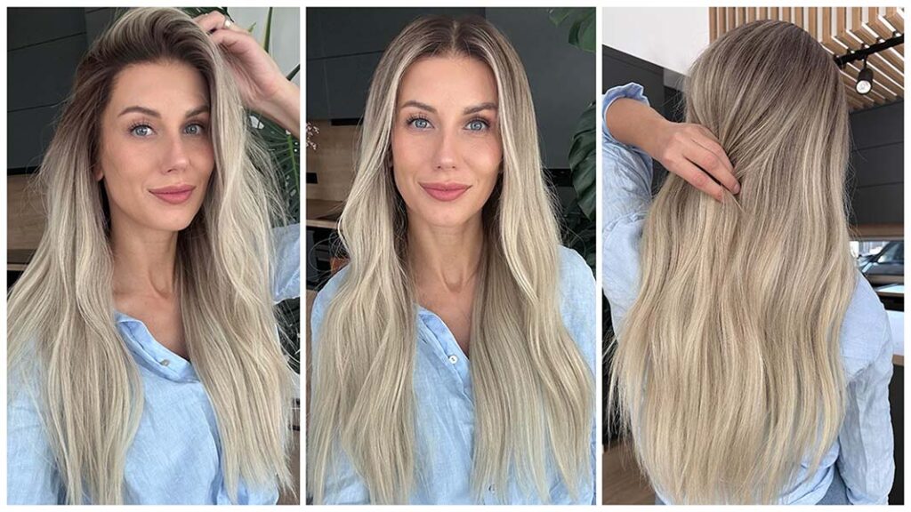 Ash blonde wig in color "CIARA" (long bob) | Hairalicious